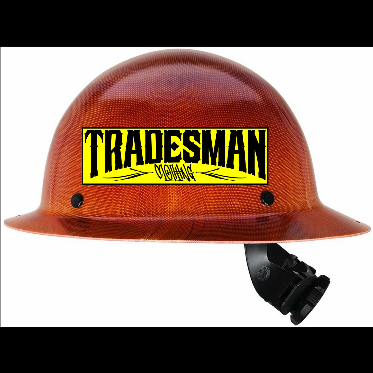 Tradesman Clothing logo Yellow border – TradesmanClothing
